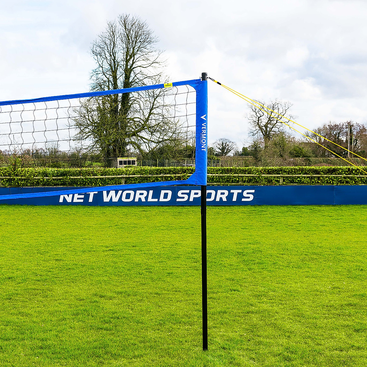 Vermont Portable Volleyball Sets [Beach or Standard] | Volleyball Training Equipment - Volleyball Posts, FIVB Nets, Guy Ropes & Carry Bag | Volleyball Net Outdoor (Pro Set)