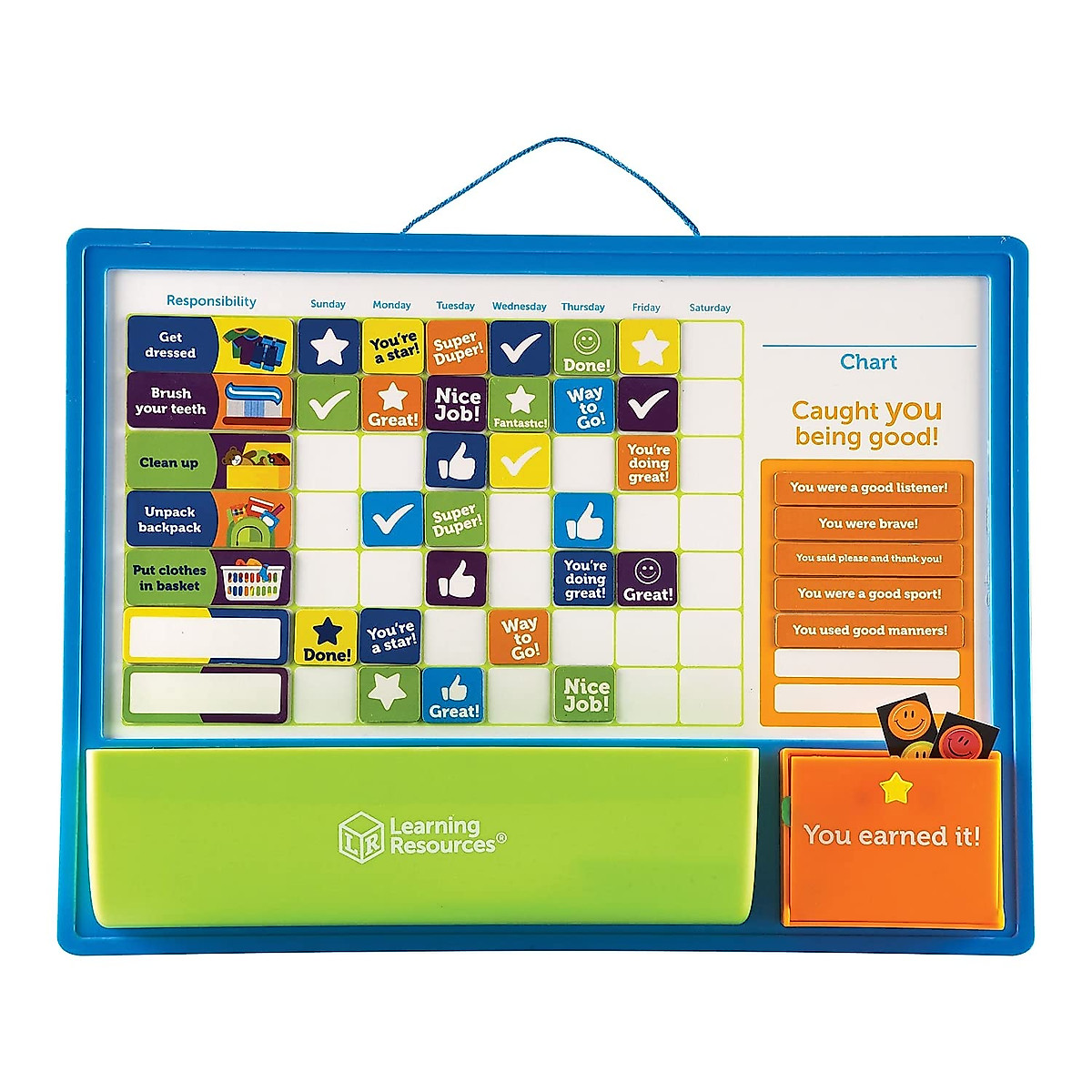 Learning Resources Good Job Reward Chart - 91 Piece Set, Ages 3+ Custom Magnetic Chore and Responsibility Chart for Kids, Chore Magnets for Toddlers, Kids Job Chart