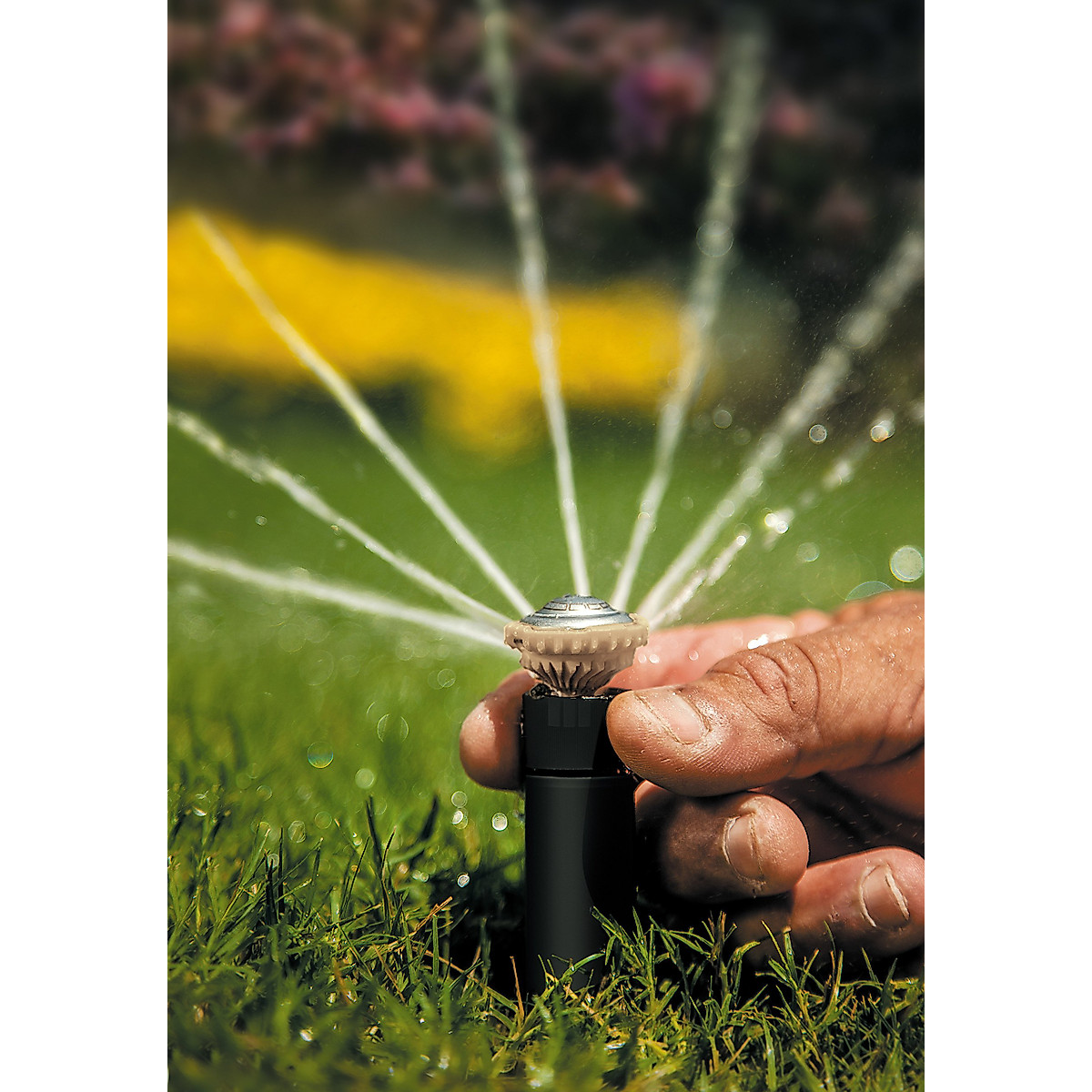Rain Bird 12SA-RVAN Mini Rotary Pop-Up Spray, Hand Adjustable 45° - 270° Pattern, 13' - 18' Spray Distance, 4" Pop-up Height
