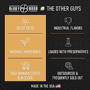 Ready Hour, Fruit & Veggie Mix, Real Non-Perishable Freeze-Dried Food, 30-Year Shelf Life, Portable Emergency and Adventure Food Supply, Durable Flood Safe Container, 56 Servings