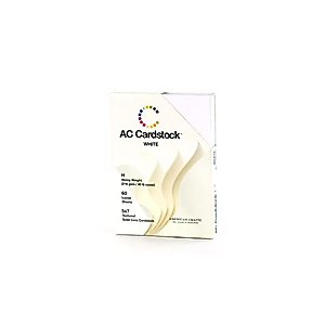 5 x 7-inch White AC Cardstock Pack by American Crafts | Includes 60 sheets of heavy weight, textured white cardstock