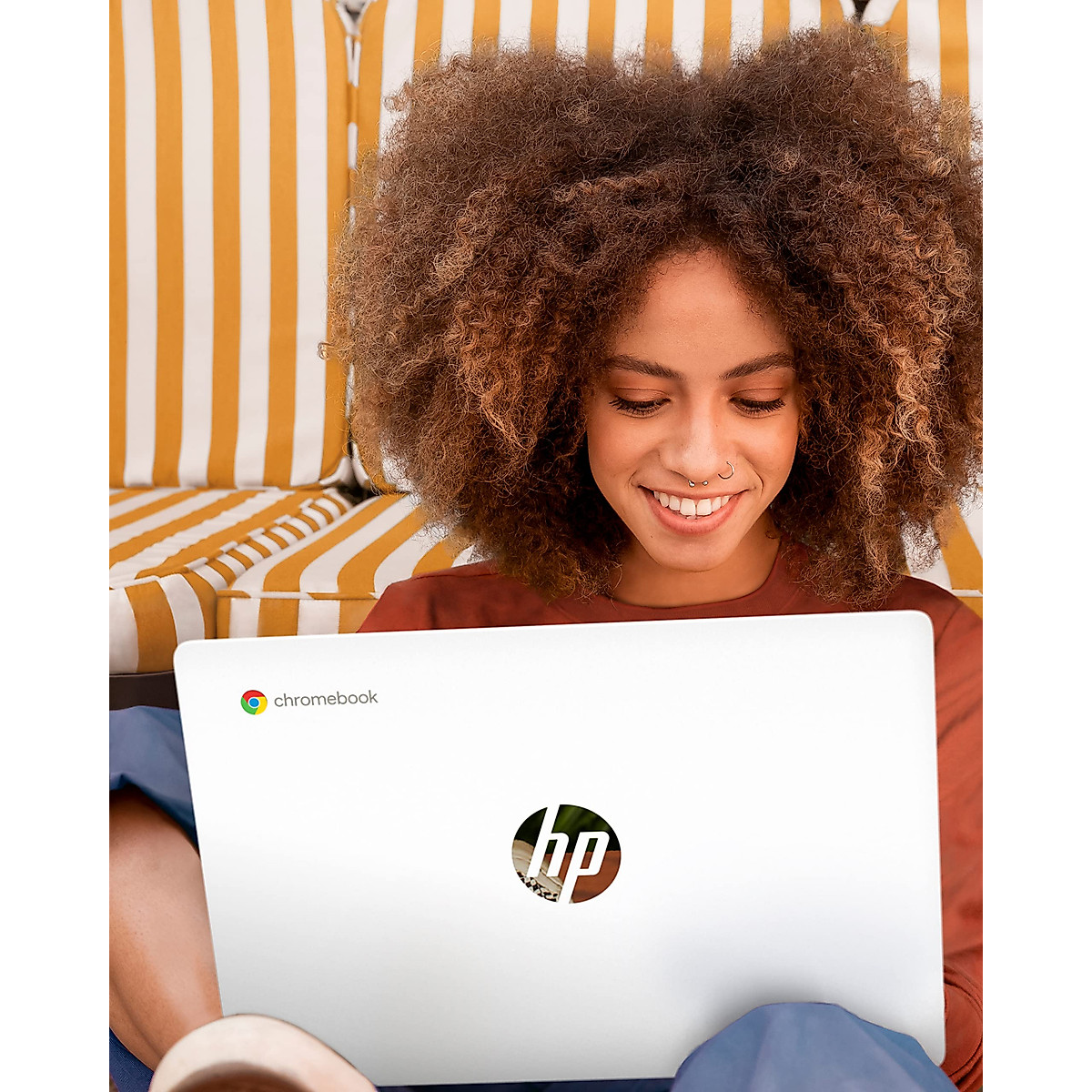HP Chromebook 11 Laptop, MediaTek MT8183, 4 GB RAM, 64 GB eMMC, 11.6" HD Touchscreen, Chrome OS, Long Battery Life, USB-C Port, Custom-Tuned Speakers, Lightweight (11a-na0110nr, 2022, Snow White)