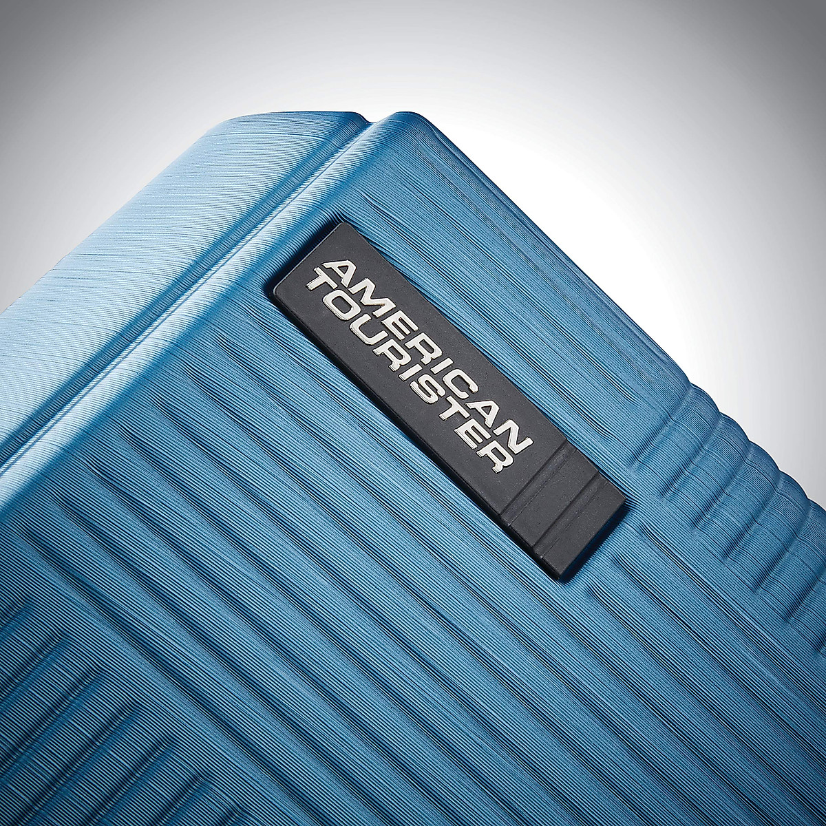 American Tourister Stratum XLT Expandable Hardside Luggage with Spinner Wheels, Blue Spruce, 3-Piece Set (20/24/28)