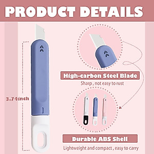 Box Opener, 3pcs Package Opener, 180° Tail Utility Rotating Knife, Cardboard Cutter With 1.5cm Blades, SK5 Blade Cutting, Box Cutter For Letter, Carton, Paper, Wallpaper, For Office And Home Use