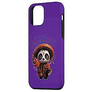 iPhone 12 mini Cute Baby Panda Sugar Skull Dia de los Muertos Calaverita Case
