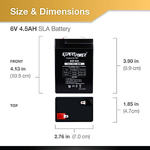 ExpertPower 6 Volt 4.5 Amp Rechargeable Battery (EXP645)