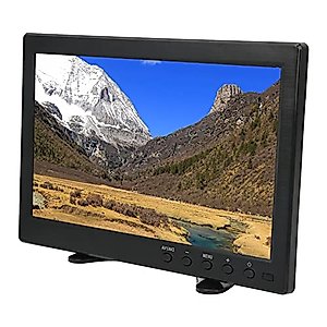10.1 Inch TFT LCD Monitor, Remote Control Multi Porpose Detailed Pictures Portable Monitor for Kitchen for Bedside Table (US Plug)