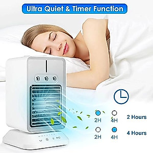 Car Air Conditioner, 3 Wind Speeds,3 Spray Modes Air-Conditioners 2/4 H Timer,120° Oscillating Aircon Cheap for Room Office