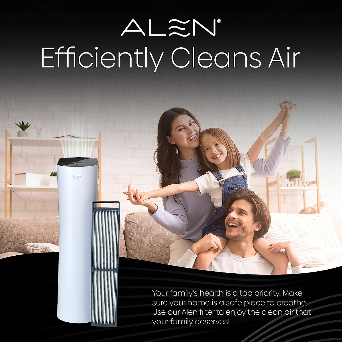 Alen Air Filter TF50-Pure Replacement HEPA Filter for Paralda Air Purifier - Captures Allergens, Dust, & Mold (1 Filter)