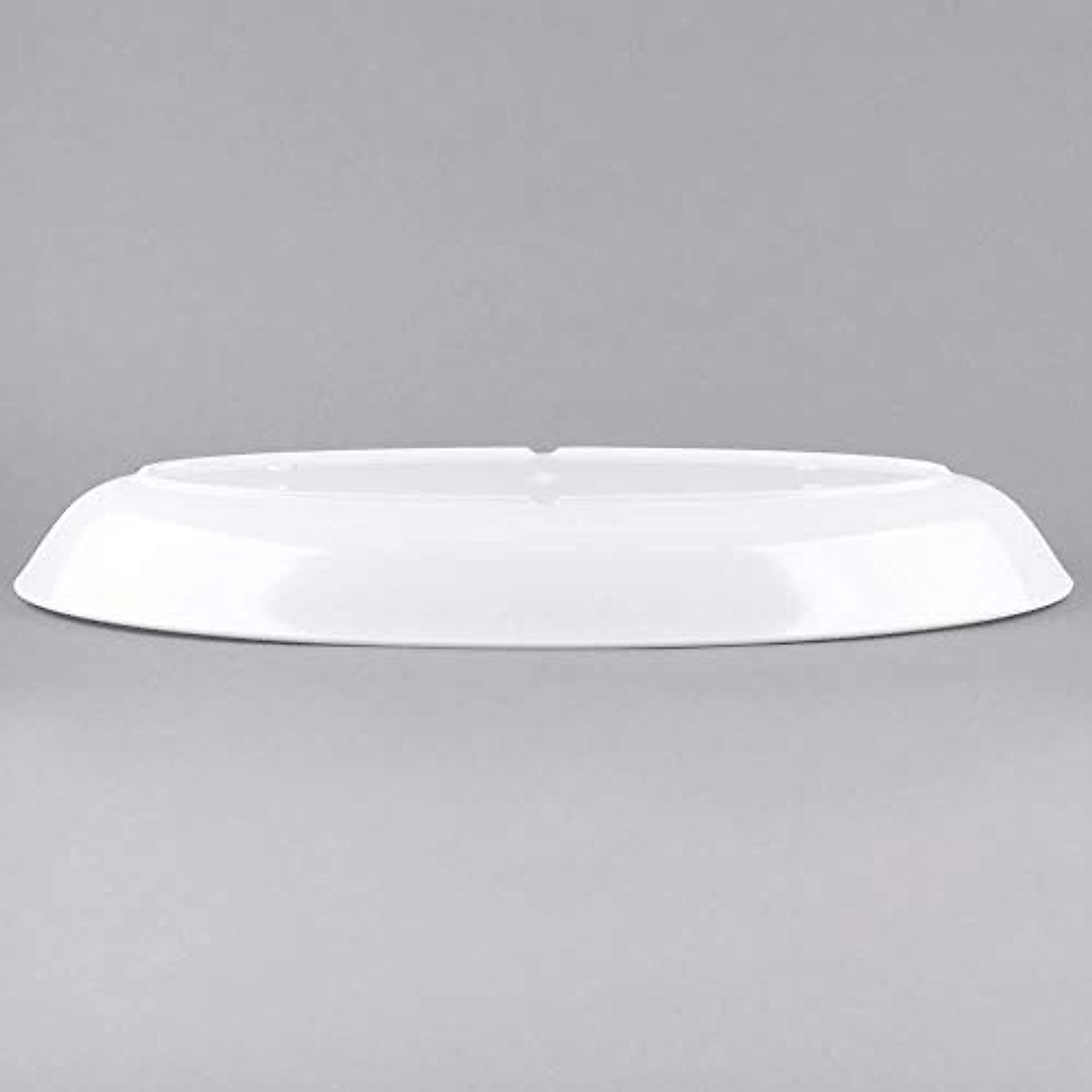 G.E.T. ML-256-W White 10.4 qt., 30" x 11.75" Deep Oval Platter, Break Resistant Dishwasher Safe Melamine Plastic, Siciliano Collection