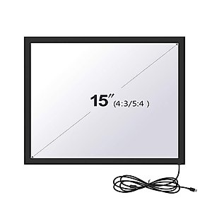 GreenTouch 15 inch 10 Points ir Touch Screen, ir Touch Panel, Infrared Touch Screen Overlay for Touch Monitor, Payment Terminal…
