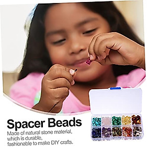 Didiseaon Gravel Natural Stone Natural Gemstone Beads DIY Kits Gemstone Jewelry Healing Stones Jewelry Spacer Beads Irregular Chips Beads DIY Spacer Beads Loose Bead Stone Spacer Beads 1 Box