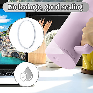 UBEEKOO 6Pcs Replacement Gasket for Simple Modern 40oz Tumbler, Water Bottle Top Lid Replacement Parts for Simple Modern Accessories, Silicone Top Seal for Simple Modern Tumbler 40oz,Transparent