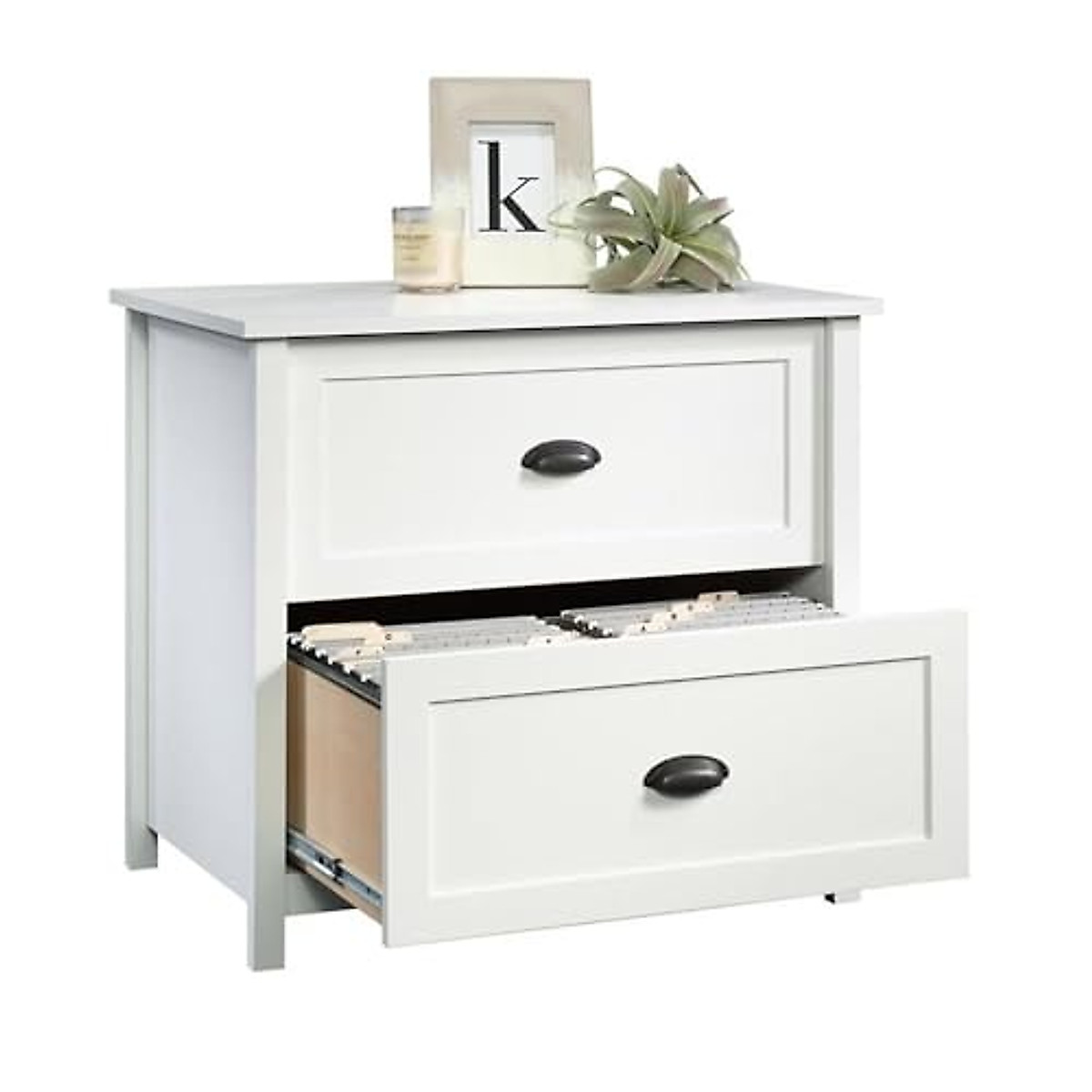 Pemberly Row Engineered Wood 2-Drawer Lateral File Cabinet in Soft White