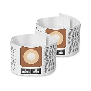CRAFTSMAN CMXZVBE43271 Fine Dust Wet/Dry Vac Dust Collection Bags for CMXEVBE17040 4 Gallon Shop Vacuum, 2-Pack