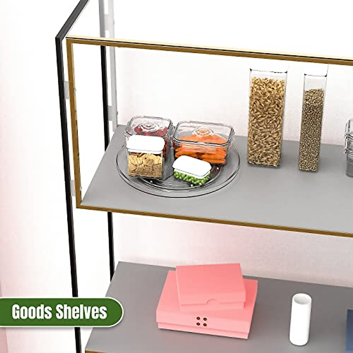 URALFA Lazy Susan Organizer for Cabinet 2 Pack, 10.6" Clear Lazy Susan Turntable Rotating Organizer, Plastic Organization and Storage Spinning Spice Rack for Kitchen, Bathroom, Pantry, Fridge, Table