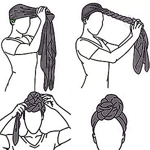 Youme Head Wraps for Women Large Headband Turban Scarf for Black Hair band African Stretch Jersey Turban Hair Band