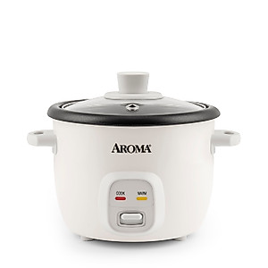 Aroma Housewares 4-Cups (Cooked) / 1Qt. Rice & Grain Cooker (ARC-302NG), White