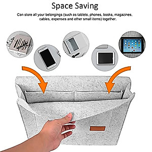 Eulbevoli Bedside Storage Organizer, Large‑Capacity Bedside Hanging Holder for Dormitory Rooms for Families