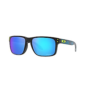 Oakley Men's Oo9102 Holbrook Square Sunglasses, Hi Res Blue Camo/Prizm Sapphire, 57 mm