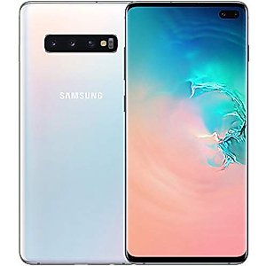 SAMSUNG Galaxy S10+ Plus 128GB+8GB RAM SM-G975U Dual Sim 6.4" LTE T-Mobile Locked Smartphone (Prism White)