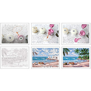 Paint by Numbers for Adults & Kids Easy for Beginner Sunflowers DIY Acrylic Paint Oil Painting on Canvas Drawing Paintwork Paintbrushes Art Crafts Wall Art Decorations 16"x20" Frameless