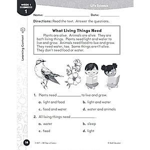 180 Days™: Science, Earth and Space Science for 1st Grade Practice Workbook for Classroom and Home, Cool and Fun Practice Created by Teachers (180 Days of Practice)