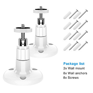 MENEEA for Wyze Cam v3/Pro,for Wyze Cam Outdoor,for Wyze Cam Pan V2,for Wyze Cam Pan Wall Mount, Adjustable Indoor and Outdoor 360 Degree Swivel Ceiling Mount Bracket for Security Camera (2 Pack)