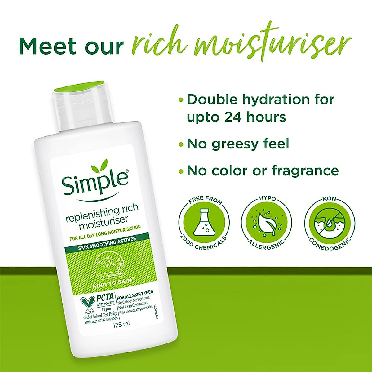 Simple Replenishing Rich Moisturiser, 125ml by Simple