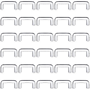 Hoeudjo Septum Retainer 30pcs Clear Septum Ring 14G Plastic Septum Piercing Jewelry for Work Sports MRIs