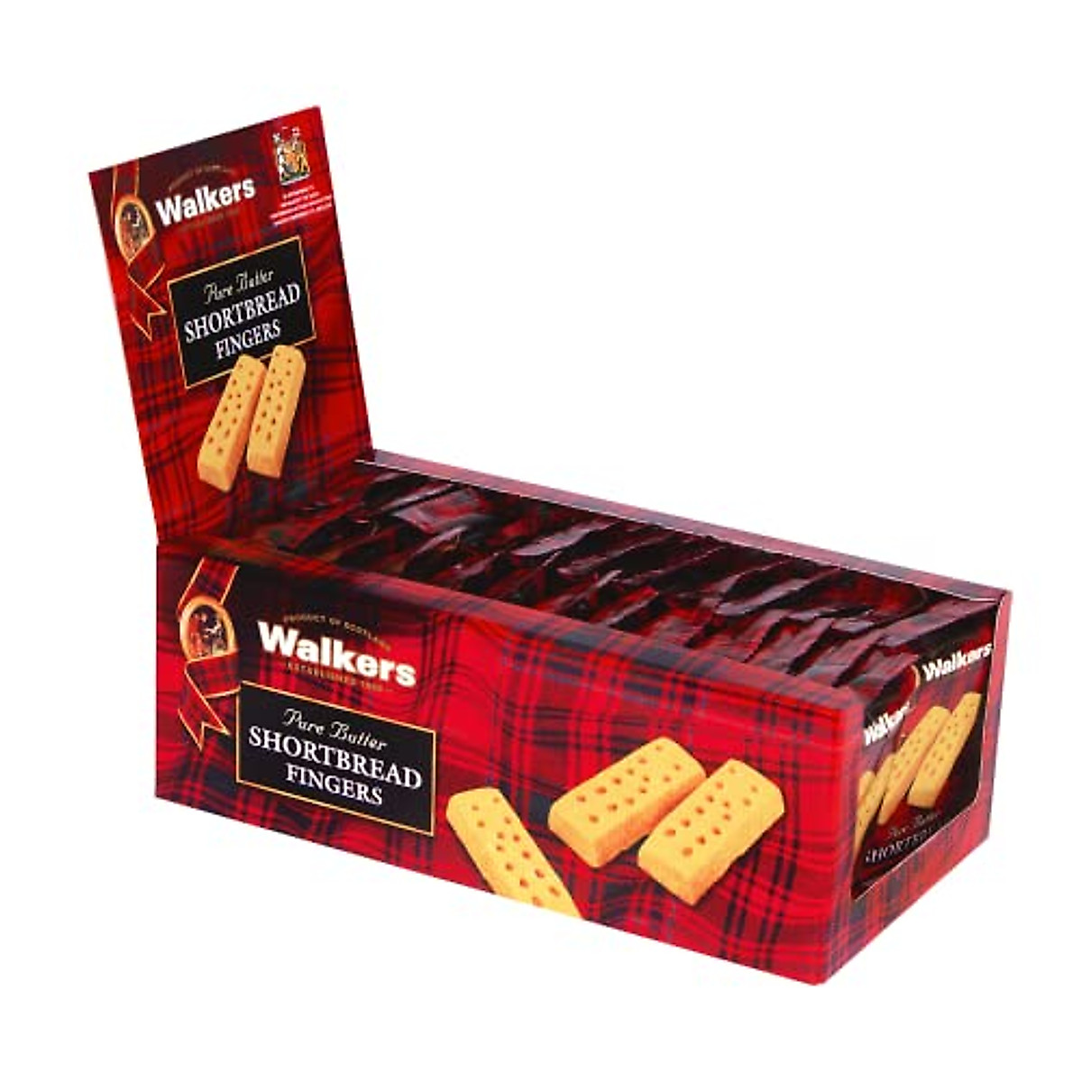 Walker’s Pure Butter Shortbread Fingers - 2-Count Snack Packs (Pack of 24) - Authentic Shortbread Cookies from Scotland