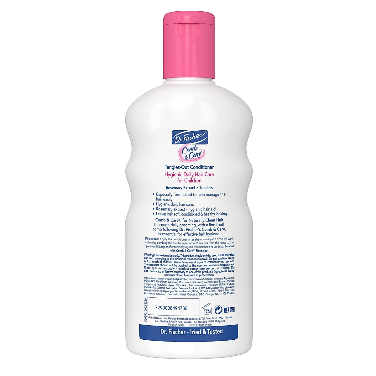 Dr. Fischer Kids Curly Hair Care Set - Tearless Shampoo, Conditioner & Rinse-Free Hair Cream