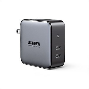 UGREEN 100W USB C Wall Charger, Nexode 2-Port GaN Foldable Fast Charger Block Compatible with MacBook Pro/Air, iPad Pro, iPhone 14 Pro, Dell XPS, Chromebook, Samsung Galaxy S23 Ultra, Pixel 7 Pro