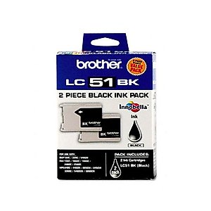 Brother intelliFAX 2480C Black Ink Cartridge Twin Pack (OEM) 1,000 Pages