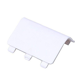 5 PCS Battery Cover Door Lid Shell Replacement Parts for Xbox One Wireless Controller (White)