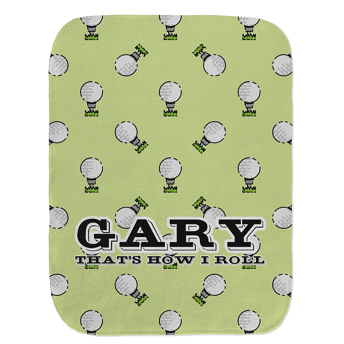 YouCustomizeIt Personalized Golf Burp Cloth - Fleece w/Name or Text