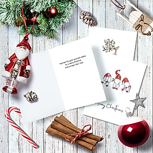 Christmas Cards - Pack of 24, 6 Assorted Designs Merry Christmas Cards with Envelopes - Bulk Greeting and New Years Cards - Perfect to Send Warm Holiday Wishes to Friends and Family - 4" x 6"