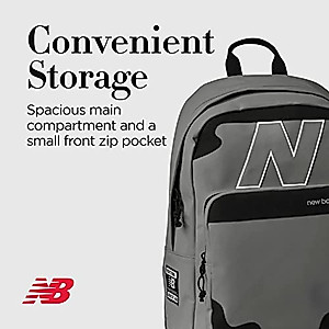 Concept One New Balance Laptop Backpack, Legacy Travel Bag for Men and Women, Grey, One Size