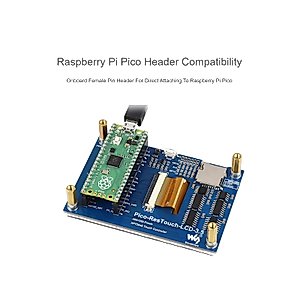 waveshare for Raspberry Pi Pico LCD 3.5inch Touch Display Module 480×320 Resolution 65K Colors Display IPS Screen,Resistive Touch Controller XPT2046, ILI9488 Driver, Using SPI Bus
