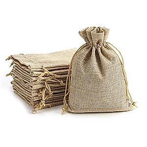Tendwarm 20Pcs 3x4 inch Burlap Gift Bags with Drawstring Recyclable Linen Sacks Bag for Wedding Favors Party DIY Craft Jewelry Bags