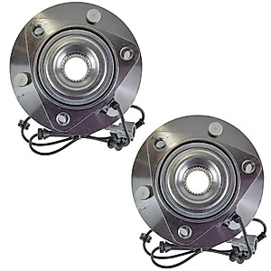 TRQ Front Wheel Hubs & Bearings Pair Set for Nissan Armada Titan Pathfinder QX56
