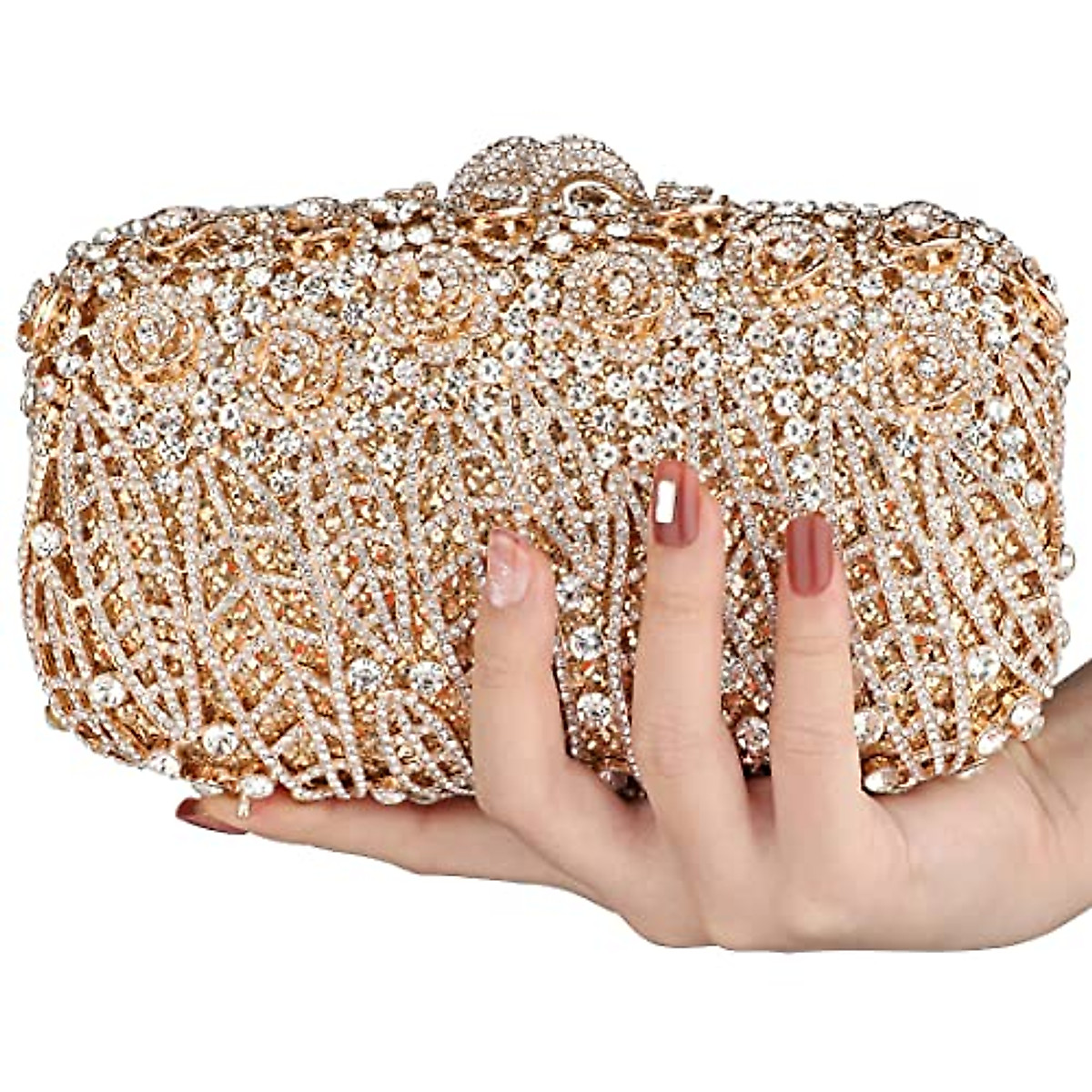 MOSSMON Crystal Clutch Women Luxury Rhinestone Evening Bag