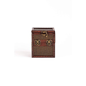 KakapopoTCG Elven Vault (Chainmail) Wood Deck and Counter Box Protector Sleeve Storage Trading Cards TCG MTG Magic FaB YGO EDH Commander Box FaB TCG PTCG Dice Box DnD Spell Box