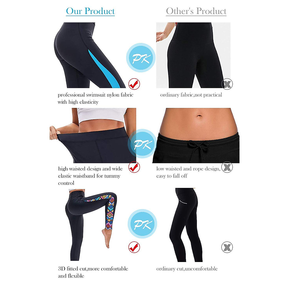 SCODI Swim Pants for Women Swimming Pants Swim Leggings Surf Leggings UV Protection Swimsuit Pants Compression Tights