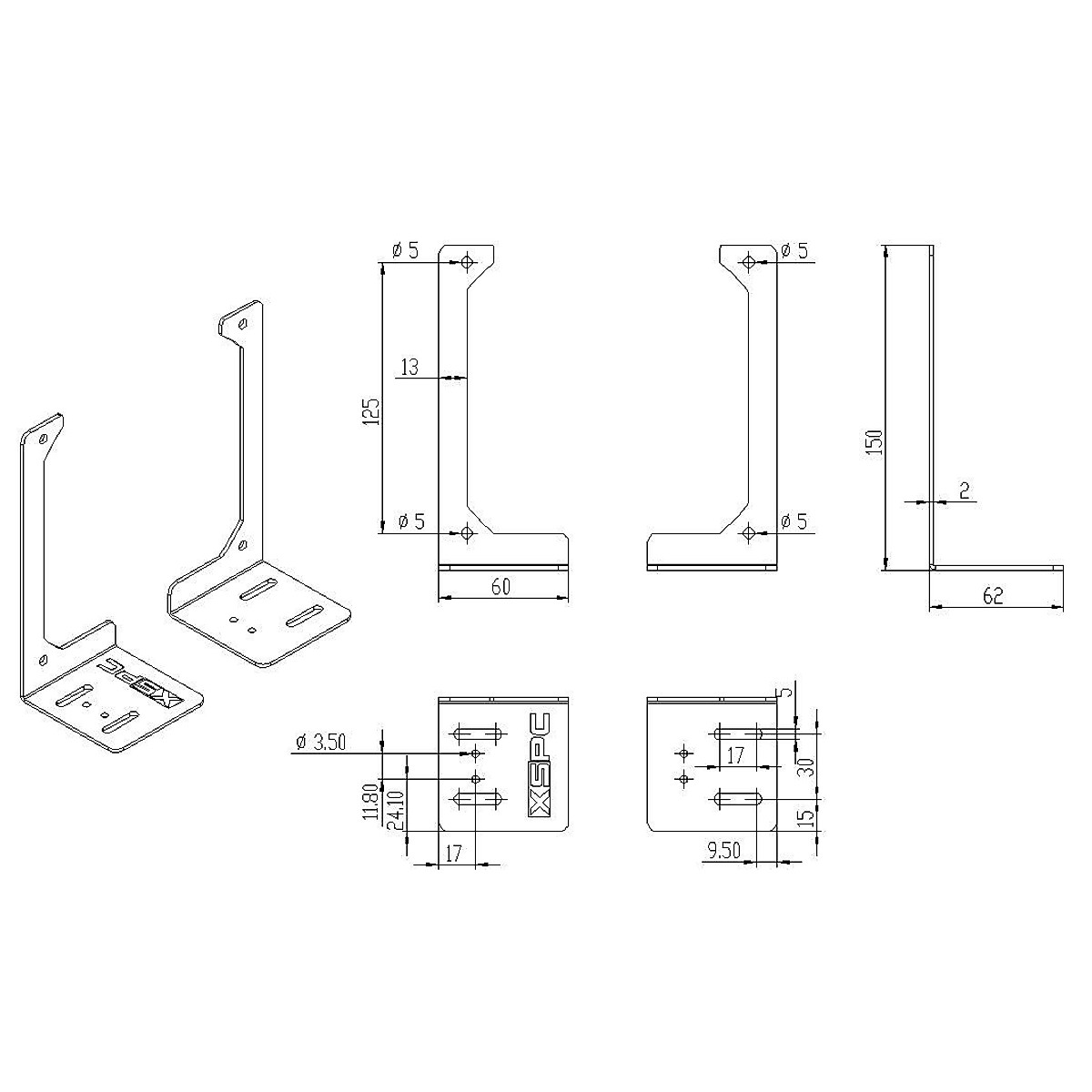 XSPC Universal Radstand V2, 140mm