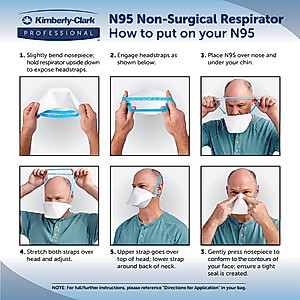 Kimberly-Clark Professional N95 Pouch Respirator (54066), NIOSH-Approved, Made in The USA, Small Size, 50 Respirators/Bag (Pack of 1)