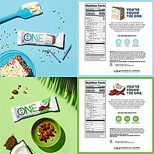 ONE Protein Bars, Best Sellers Variety Pack, Gluten Free 20g Protein and Only 1g Sugar, Best Sellers Variety Pack, 2.12 oz (12 Pack)