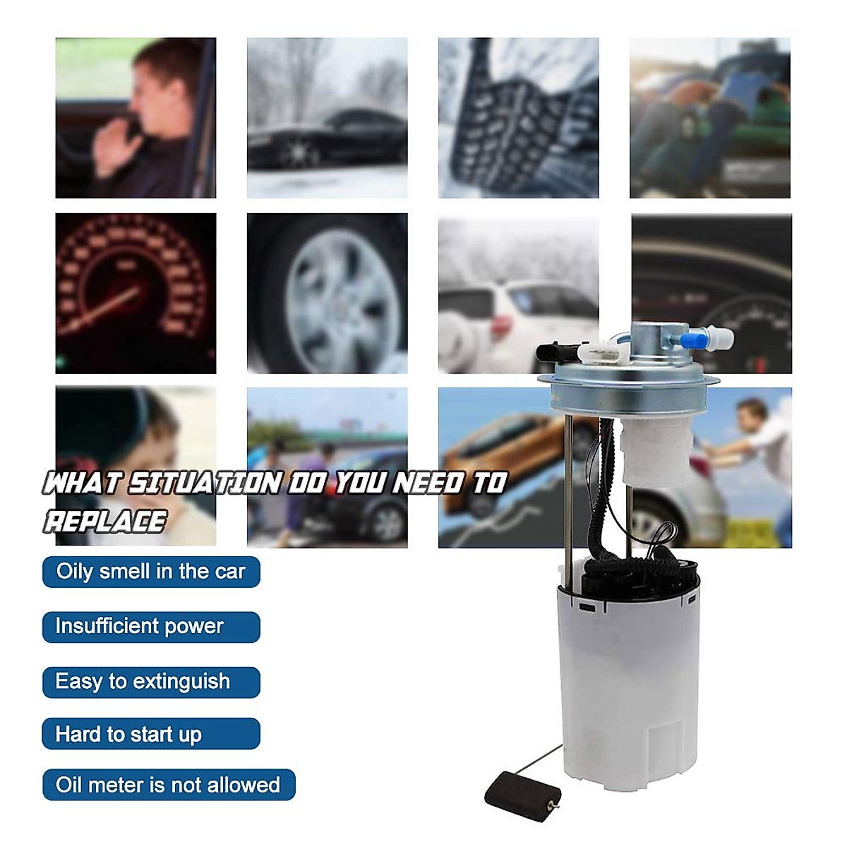 Electric Fuel Pump for 2006 2005 2004 Chevy Silverado 1500 Crew Cab 4.8L 5.3L GMC Sierra 1500 Replace E3684M