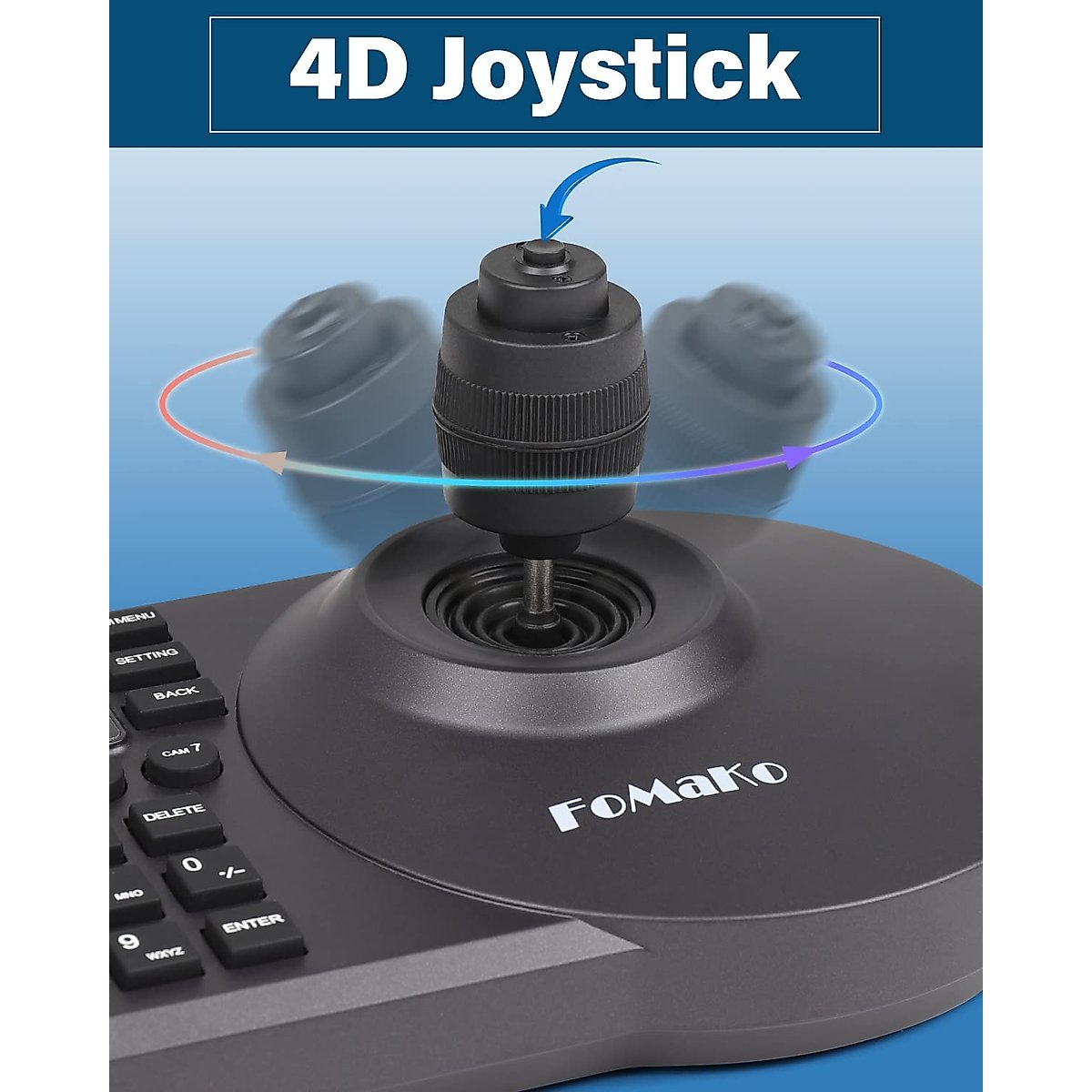 FoMaKo PTZ Camera 20X Optical Zoom HDMI PTZ Bundle with PTZ Controller PoE Keyboard,Contains 3 Items(FMK20SDx2+KC608)