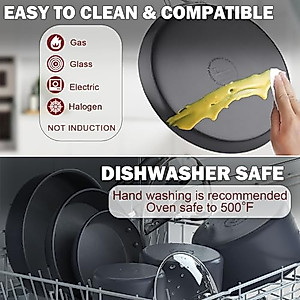 Cooks Standard Nonstick Hard Anodized 9.5-inch 24cm Crepe Griddle Pan, Black